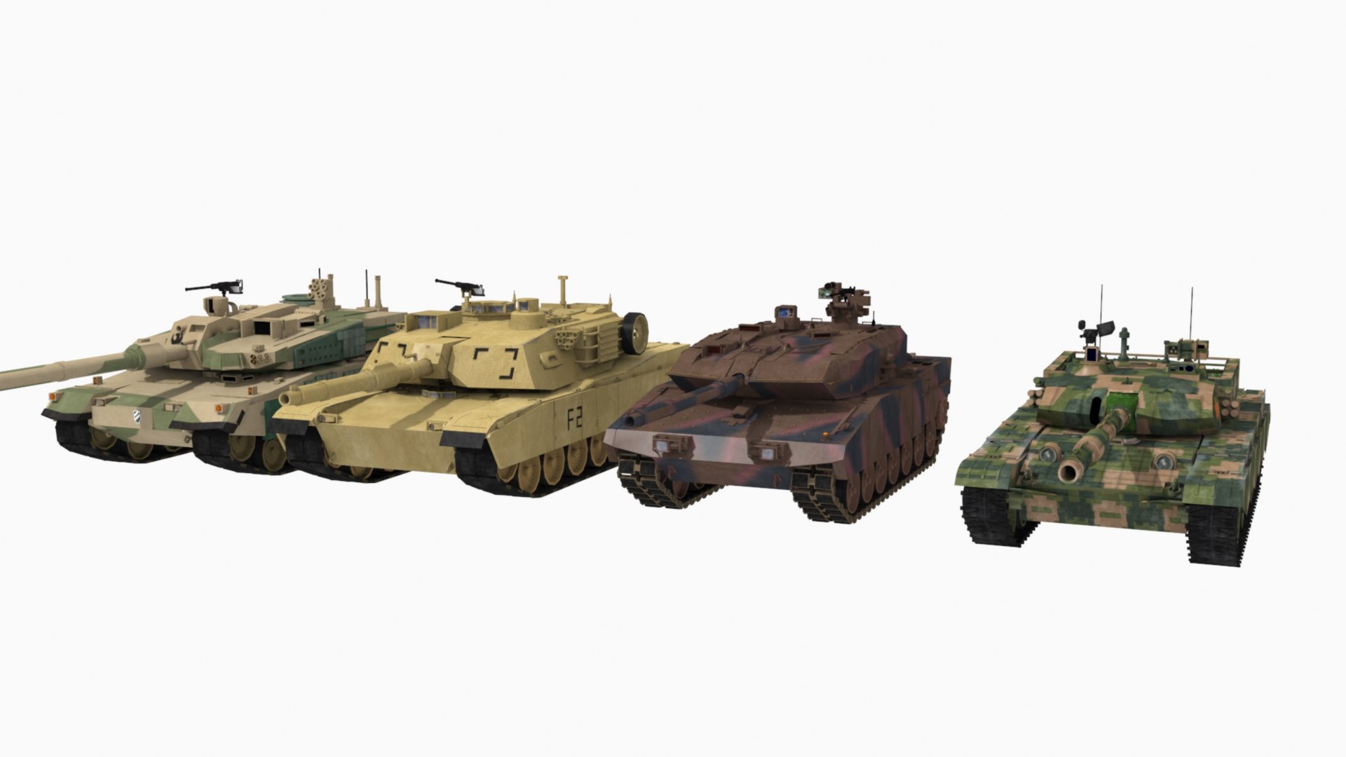 Main Battle Tank Collection 3D - TurboSquid 2333915
