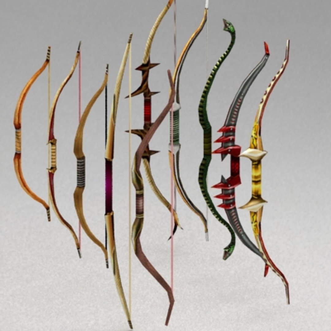 3d Model Fantasy Bows