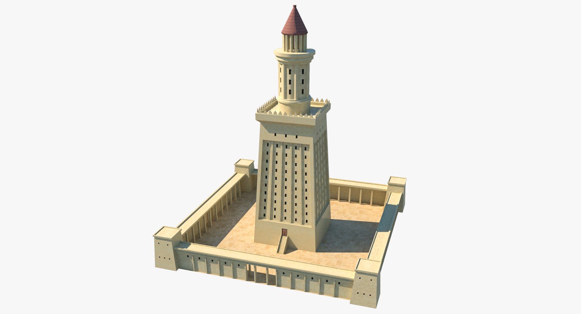 Ancient Lighthouse Alexandria Lights 3D Model - TurboSquid 1351440