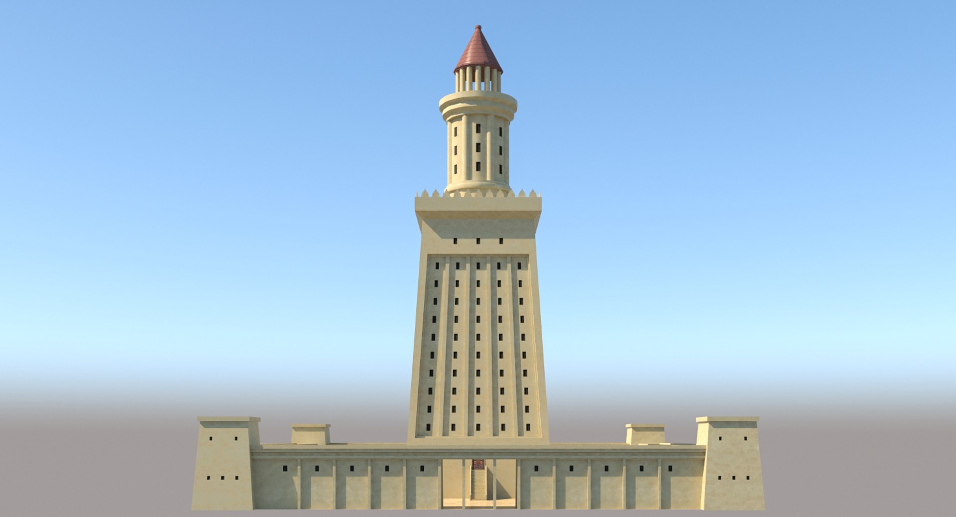 Ancient Lighthouse Alexandria Lights 3D Model - TurboSquid 1351440