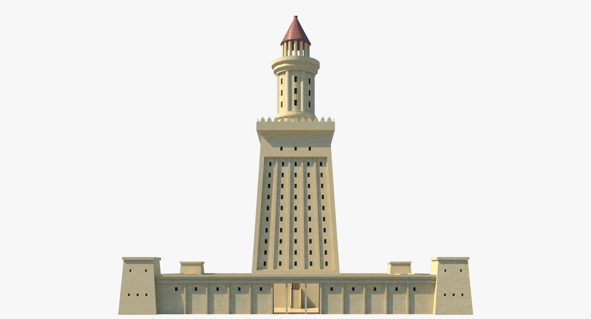 Ancient Lighthouse Alexandria Lights 3D Model - TurboSquid 1351440
