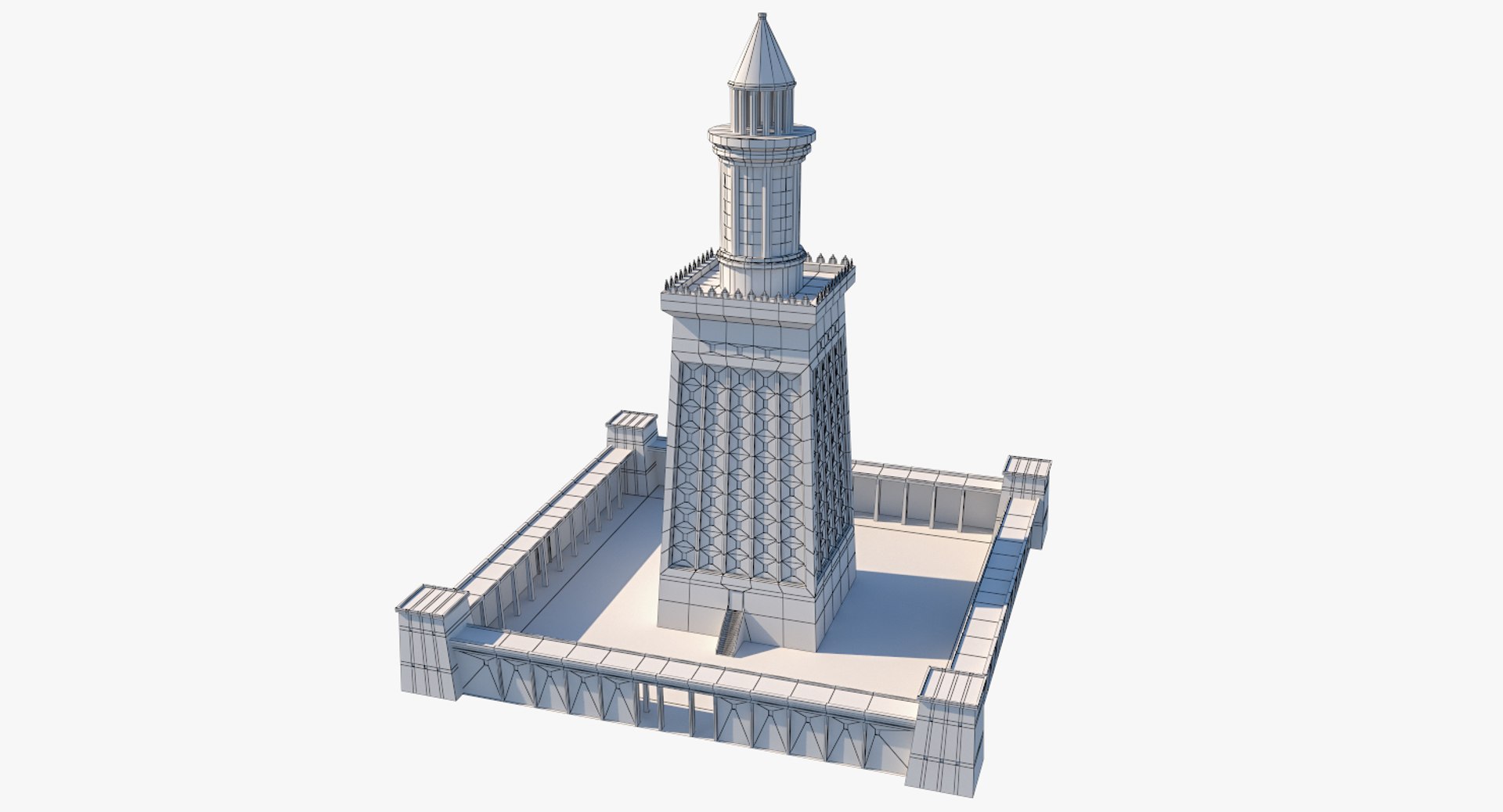 Ancient Lighthouse Alexandria Lights 3D Model - TurboSquid 1351440
