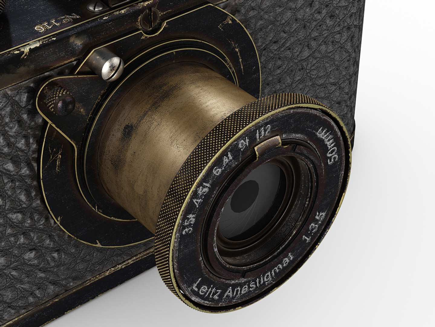 3d Model Leica 0-series Vintage Camera