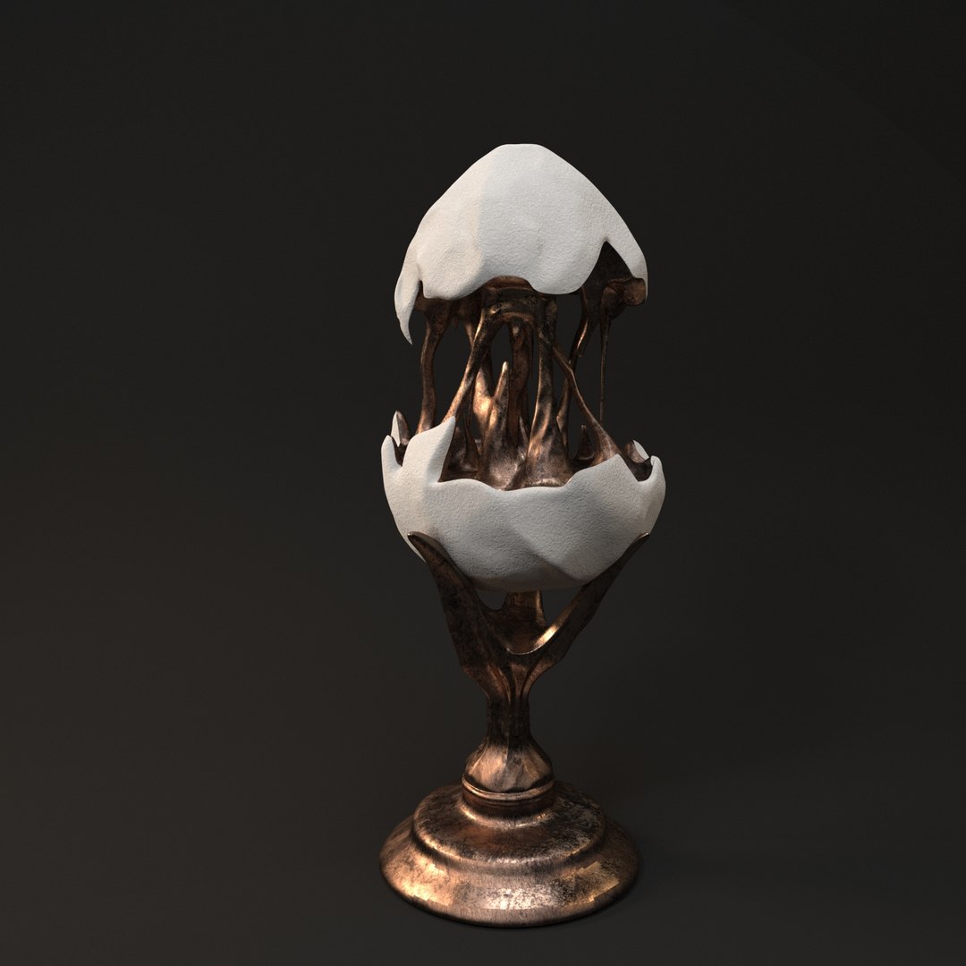 3D Model White Egg Statue - TurboSquid 1619156