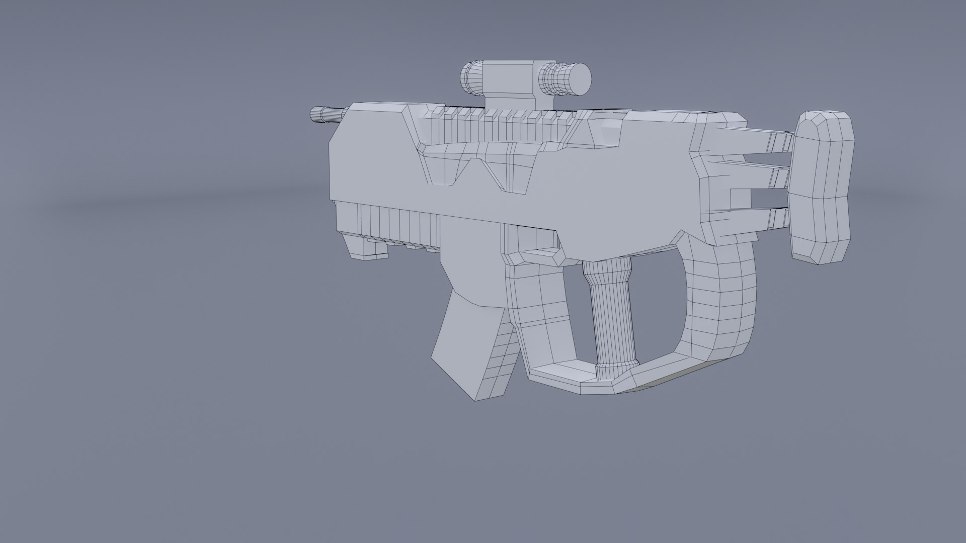3D model Low Poly Sci-Fi Gun - PBR - Game Ready - TurboSquid 1721275