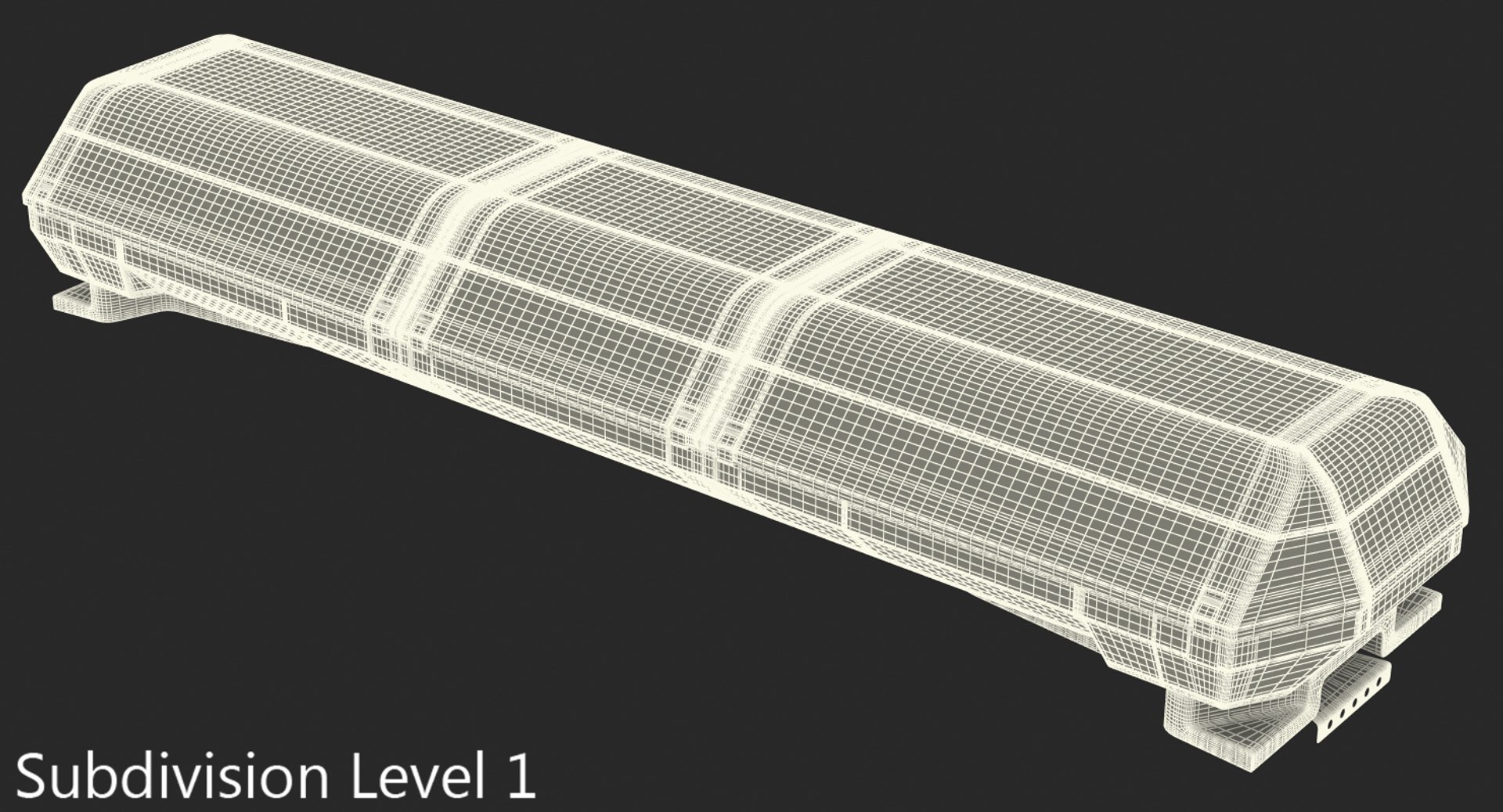 3d Police Lightbar Code 3 Model