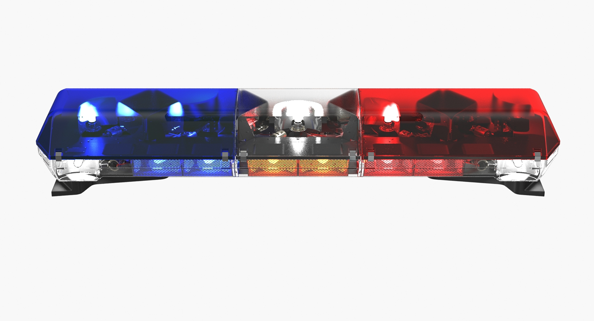 3d Police Lightbar Code 3 Model