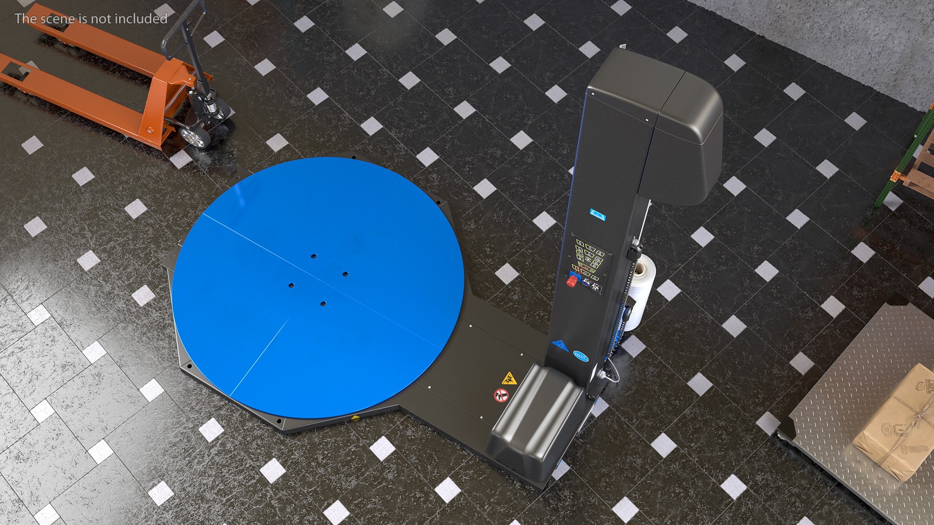 3D Pallet Turntable Wrapping Machine - TurboSquid 1659512