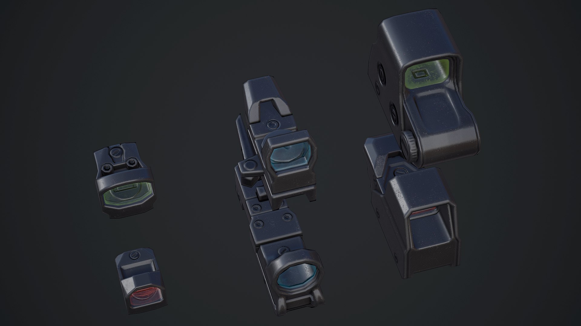 3D SCOPE PACK 02 BLACK - TurboSquid 1802208