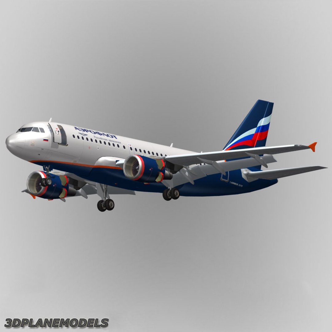 airbus a319 aeroflot a-319 3d model