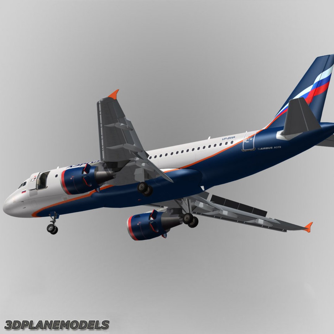 airbus a319 aeroflot a-319 3d model