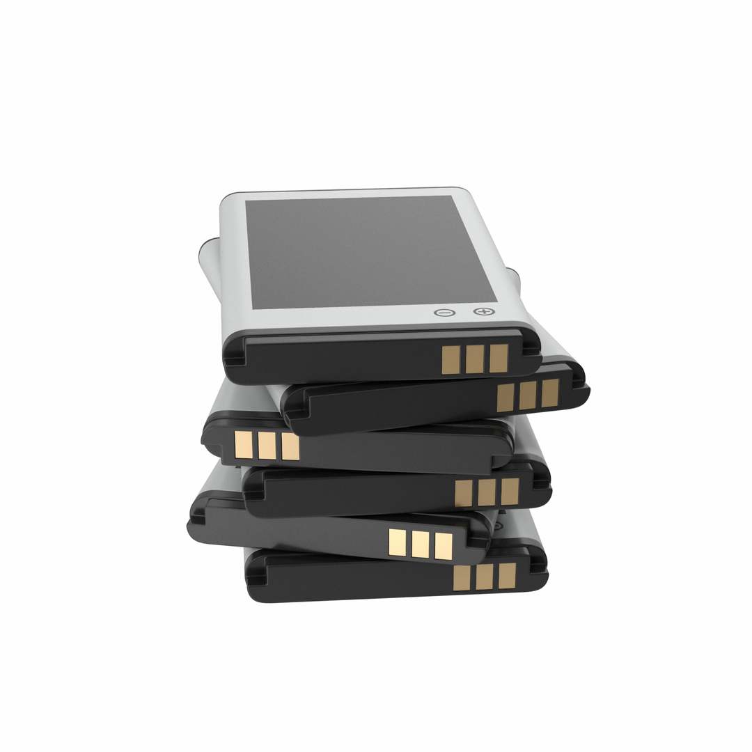3D Stacked Phone Batteries Model - TurboSquid 2210081