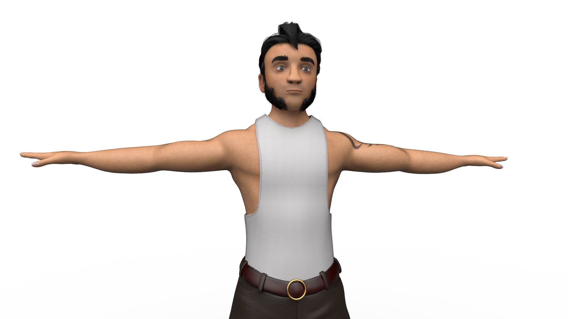 3D Model 3D Cartoon Common-man Character Without Rig - TurboSquid 2300033