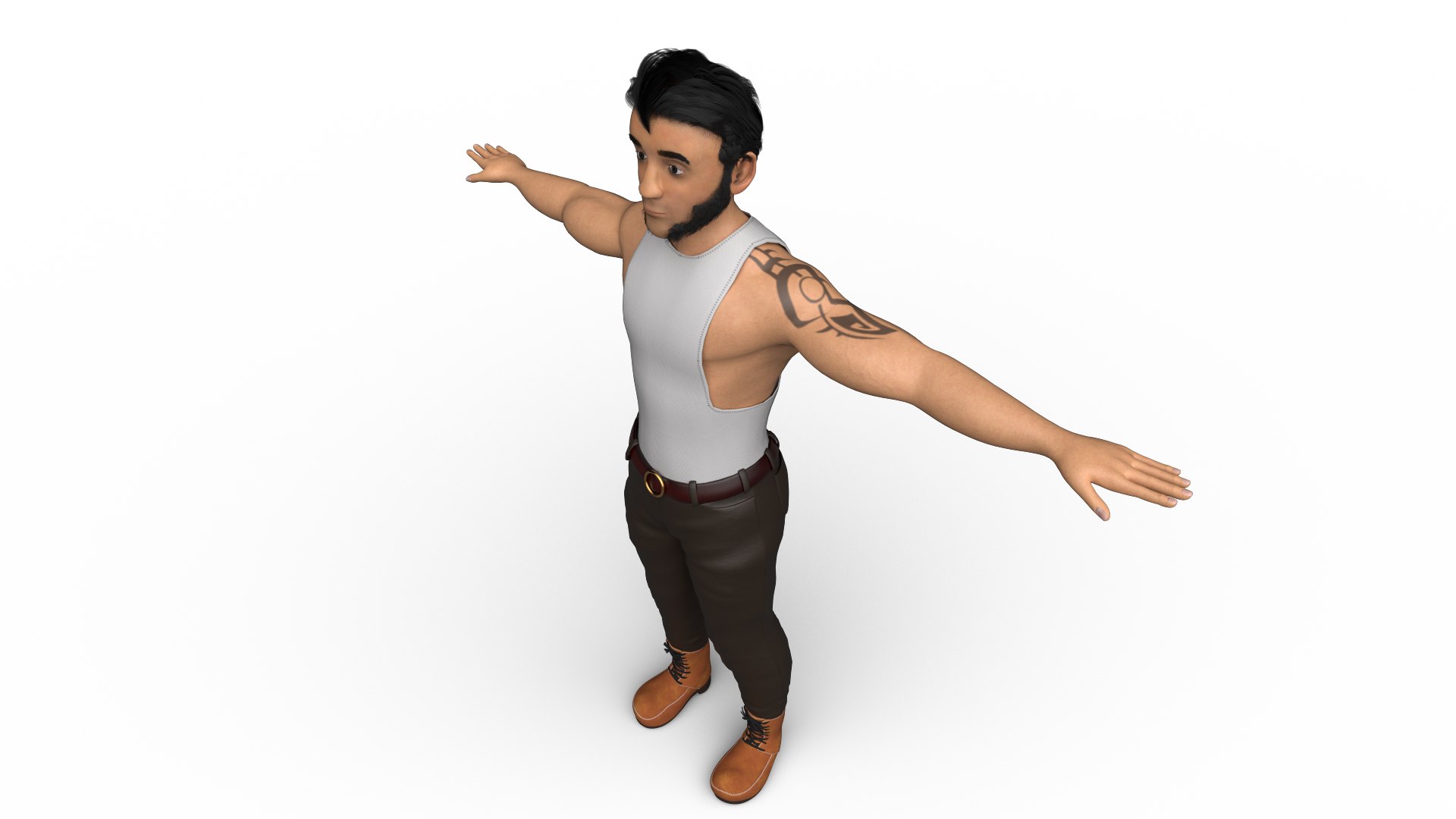 3D Model 3D Cartoon Common-man Character Without Rig - TurboSquid 2300033