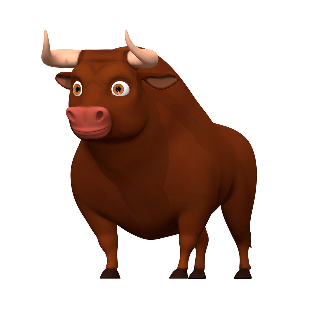 3D Model Bull Cartoon - TurboSquid 1562652