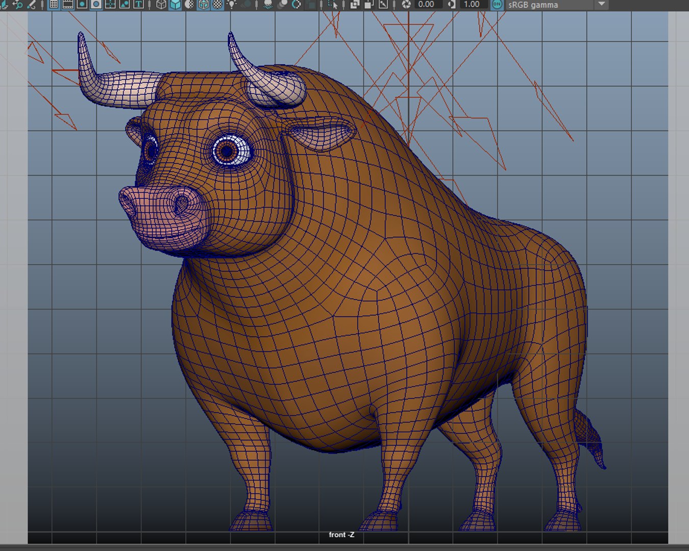3D Model Bull Cartoon - TurboSquid 1562652