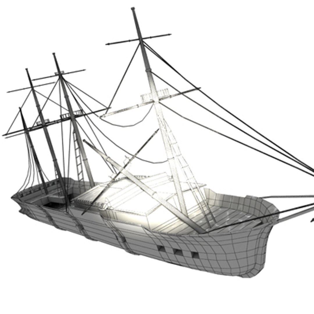 Sunken Ship 3d Model