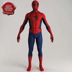 3d obj spiderman modelled