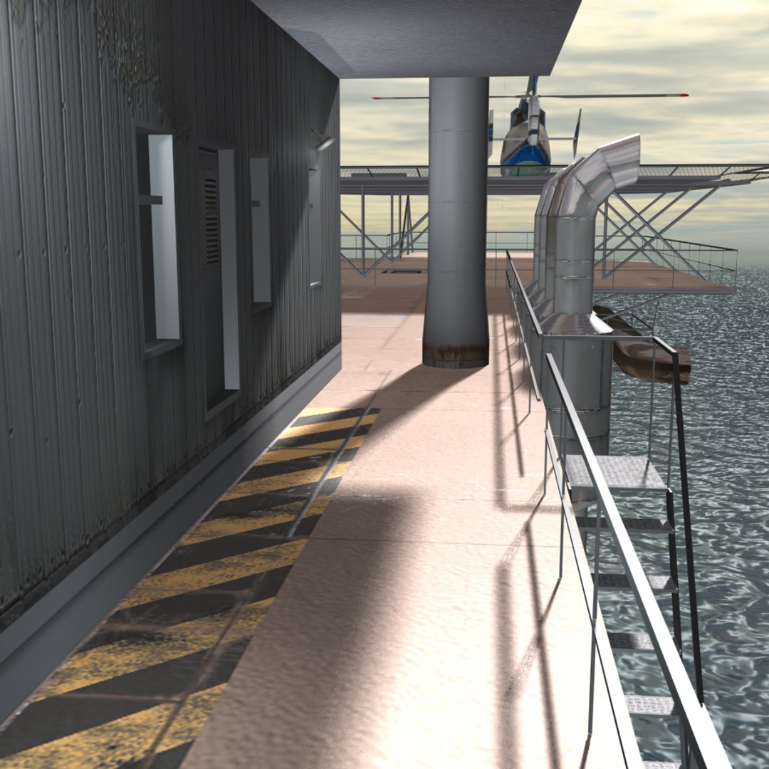oil rig format 3d model