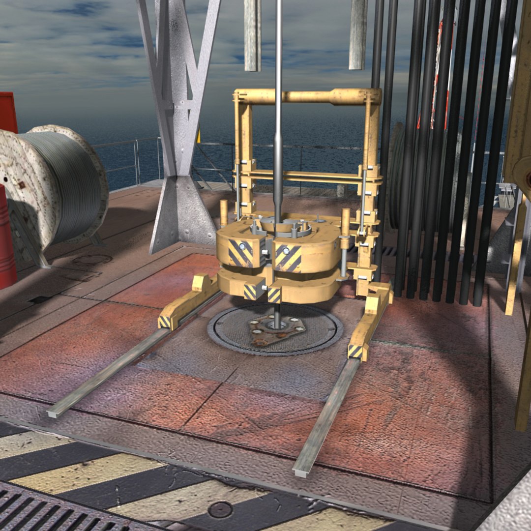 oil rig format 3d model