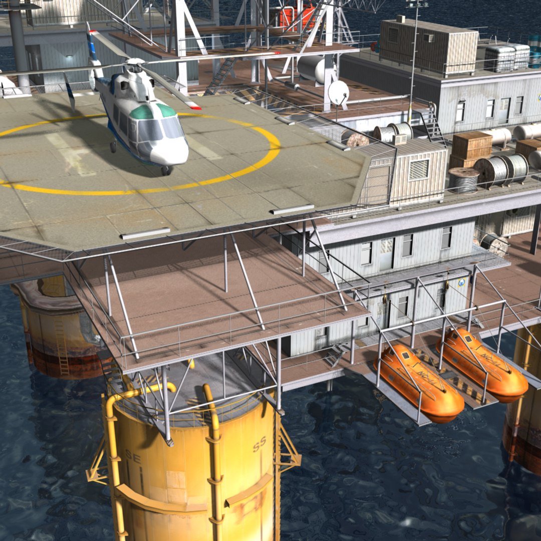 oil rig format 3d model
