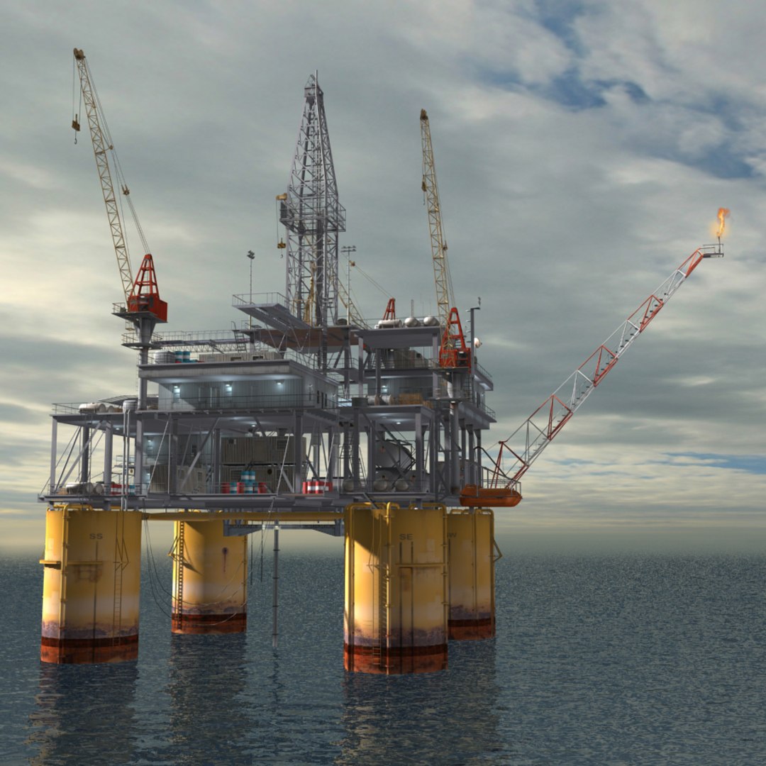 oil rig format 3d model