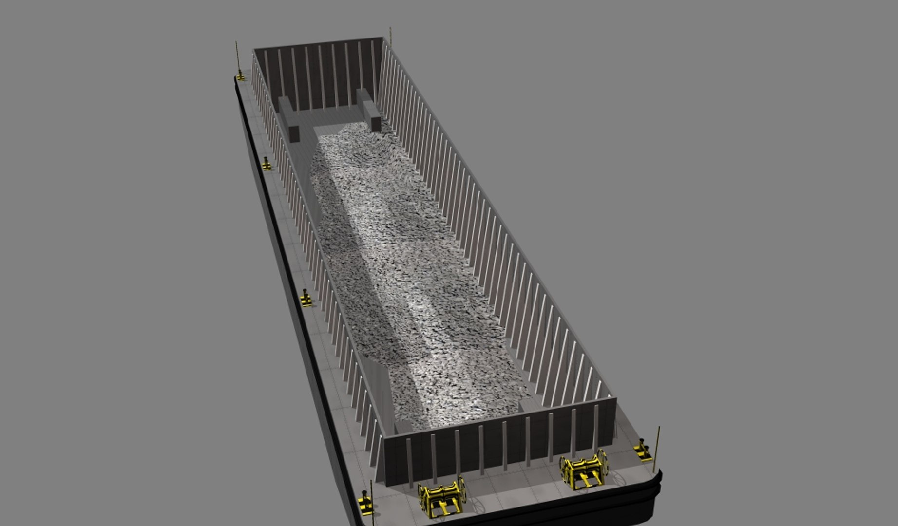 3d Loose Cargo Barge