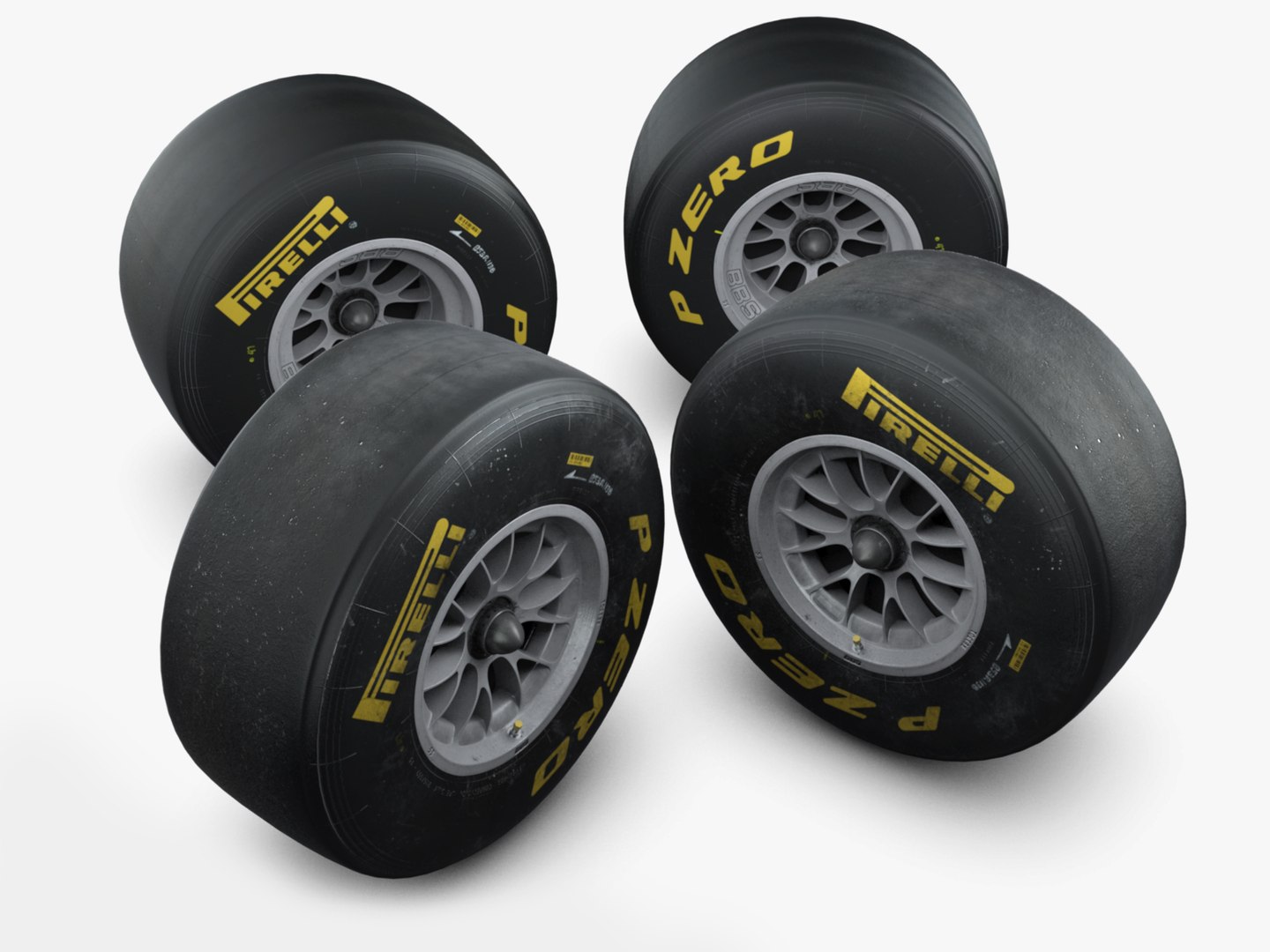 2011 Formula 1 Wheels 3d Model