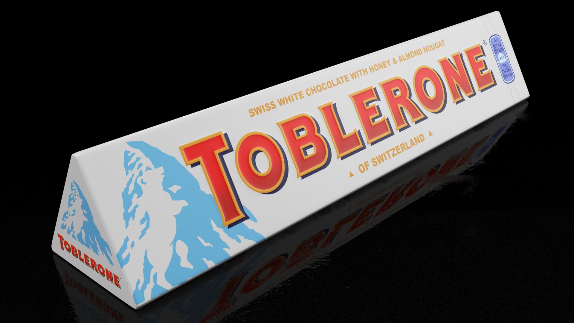 Toblerone White Chocolate Package Model - TurboSquid 1769325