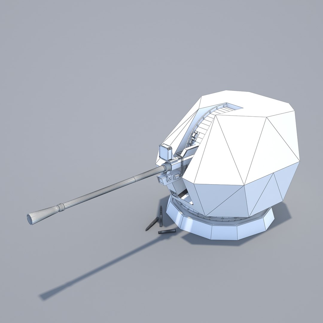 3d Model Bofors 40mm Mk4 Naval Gun