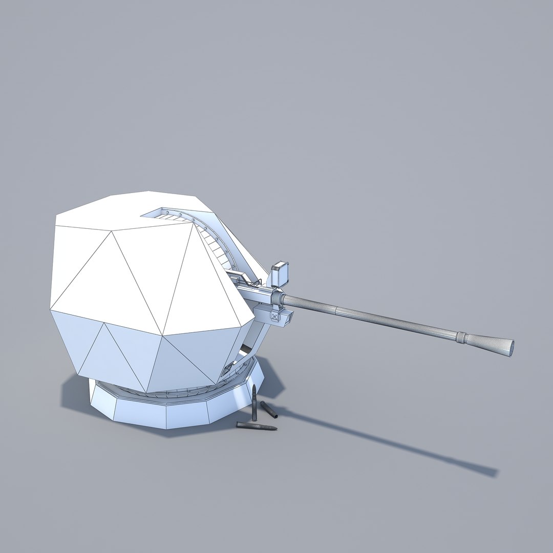 3d Model Bofors 40mm Mk4 Naval Gun