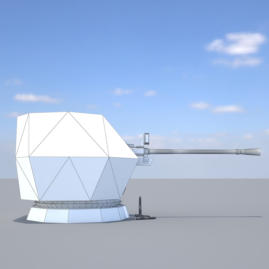 3d Model Bofors 40mm Mk4 Naval Gun