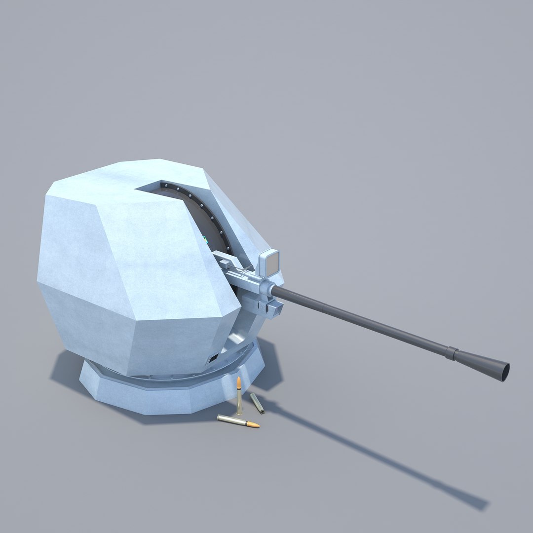 3d Model Bofors 40mm Mk4 Naval Gun