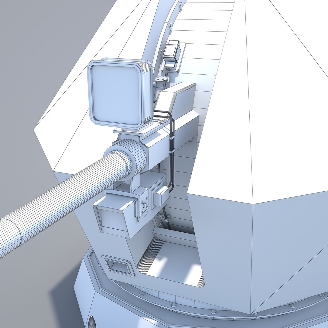 3d Model Bofors 40mm Mk4 Naval Gun