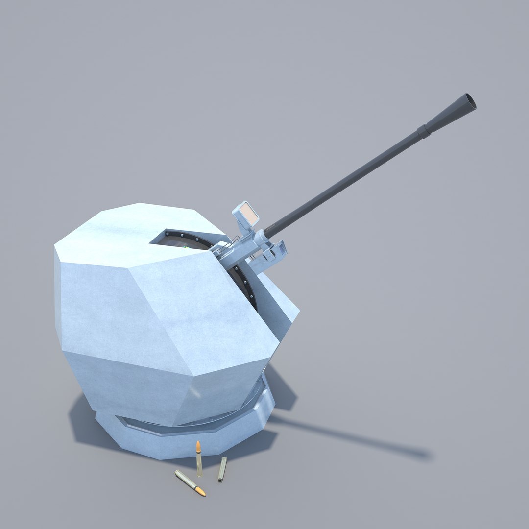 3d Model Bofors 40mm Mk4 Naval Gun