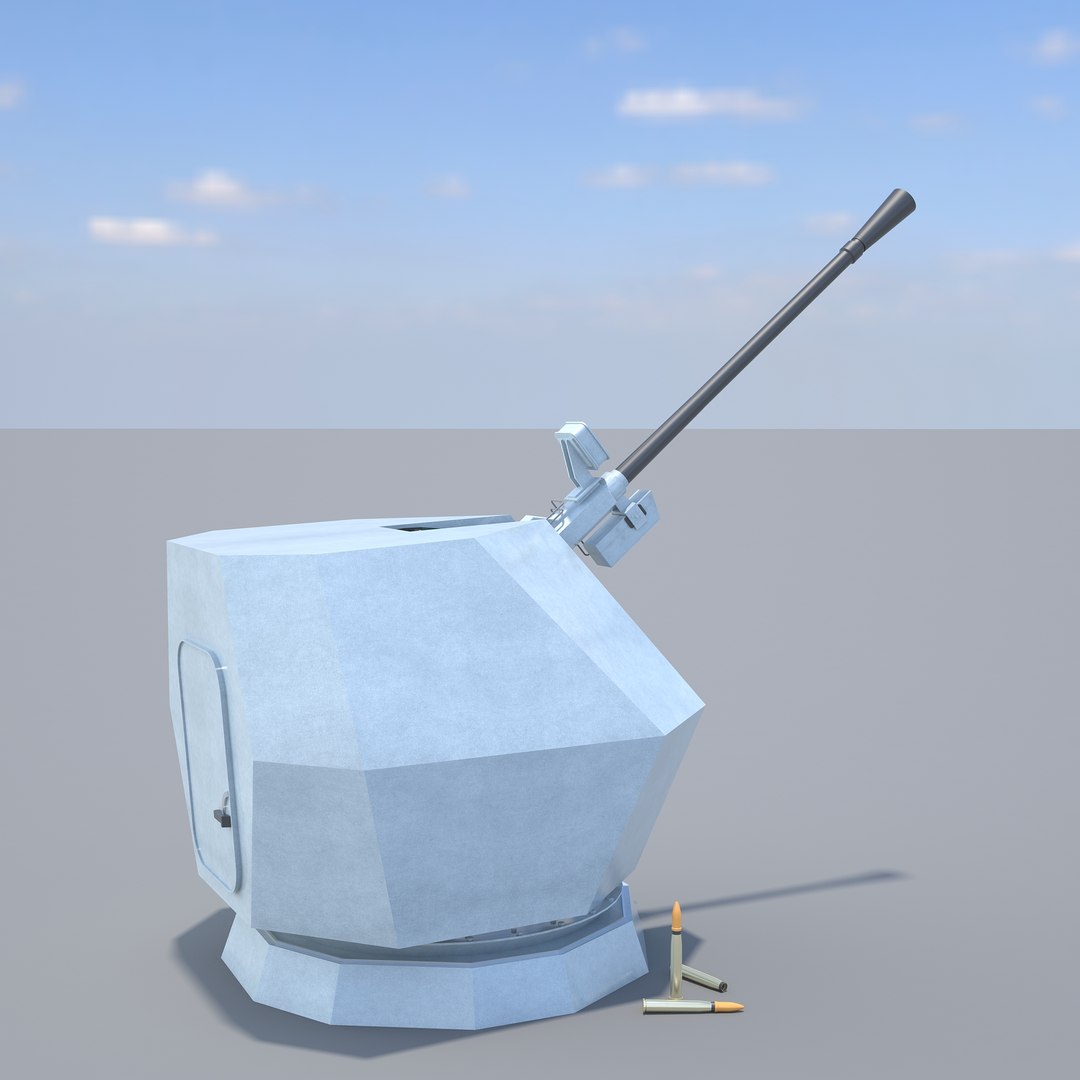 3d Model Bofors 40mm Mk4 Naval Gun