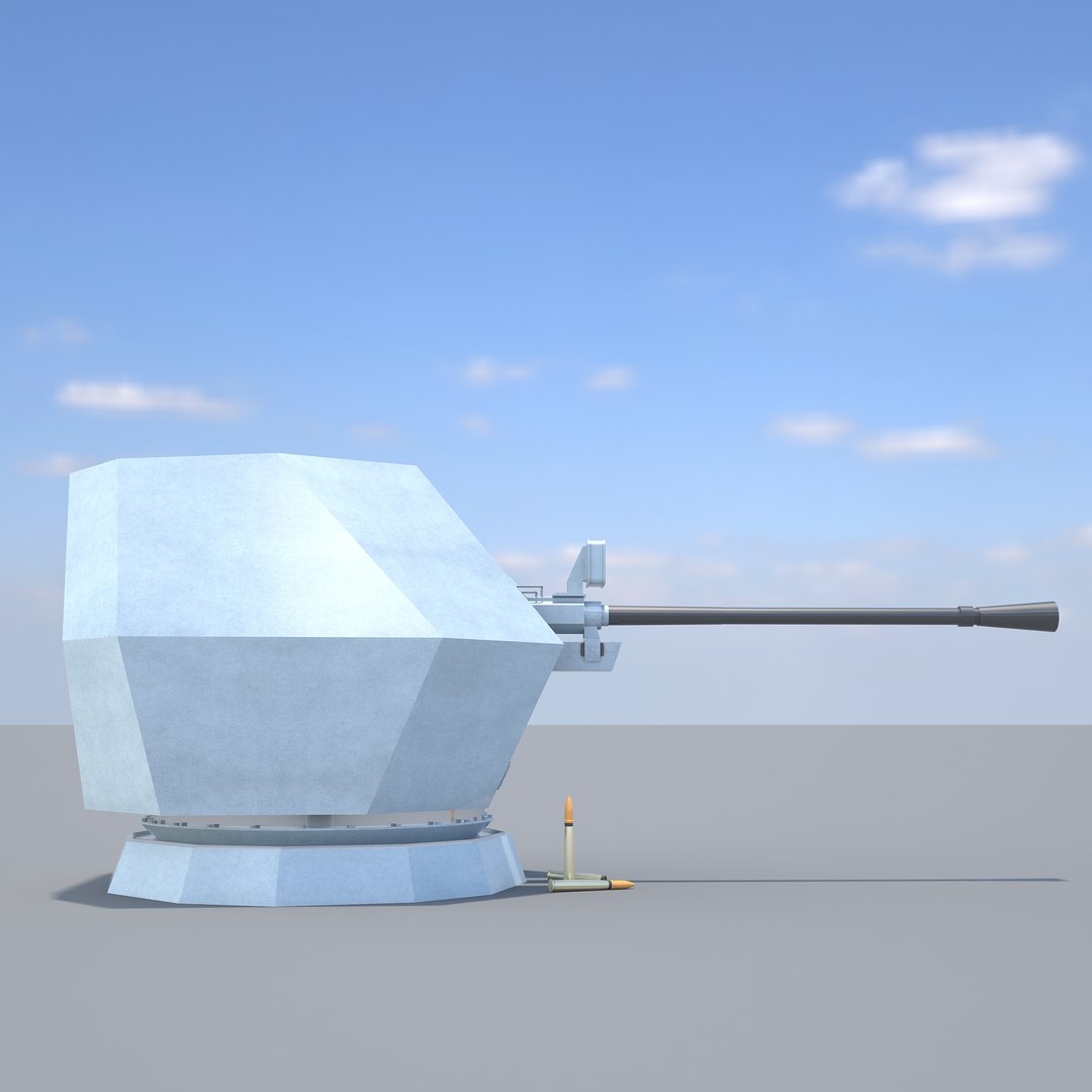 3d Model Bofors 40mm Mk4 Naval Gun