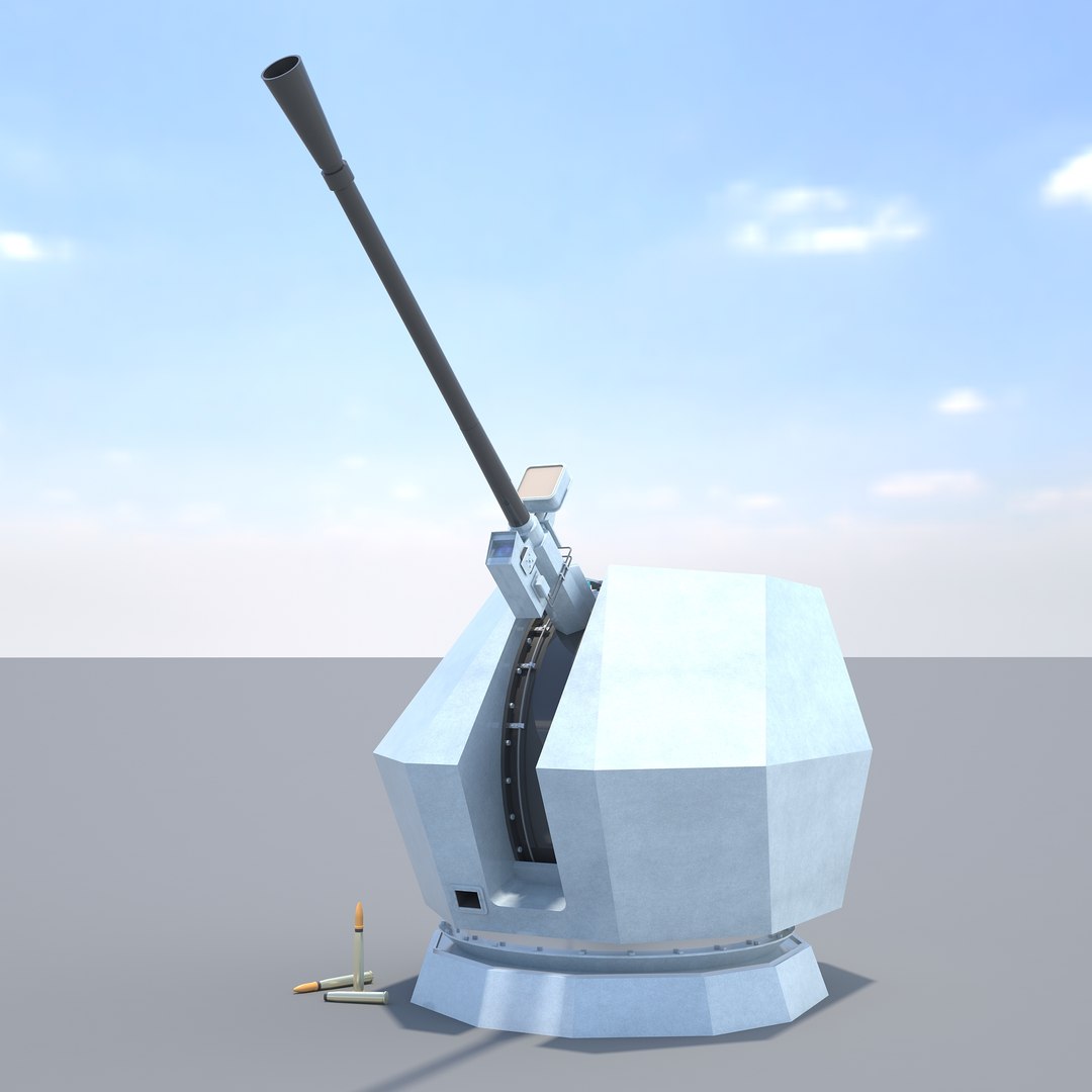3d Model Bofors 40mm Mk4 Naval Gun
