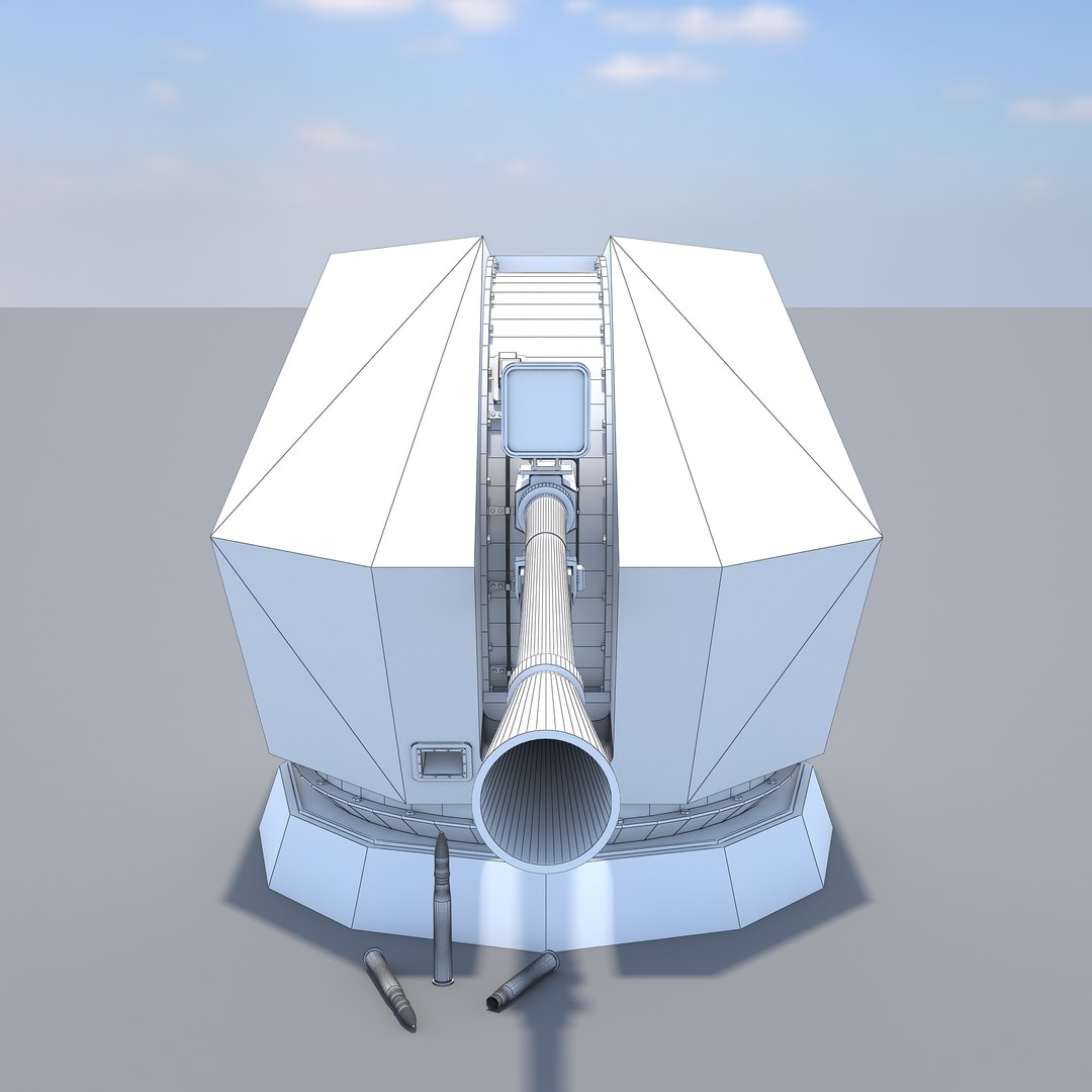 3d Model Bofors 40mm Mk4 Naval Gun