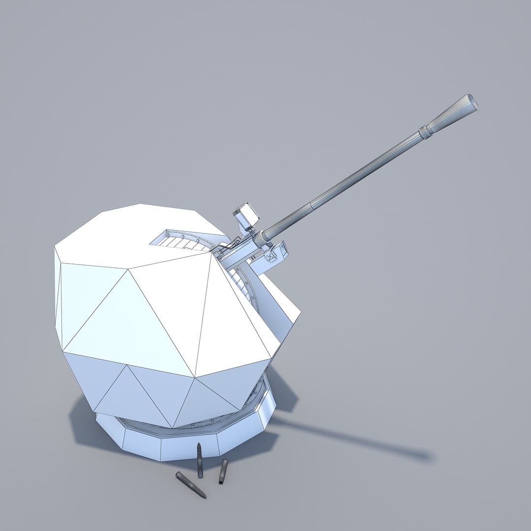 3d Model Bofors 40mm Mk4 Naval Gun