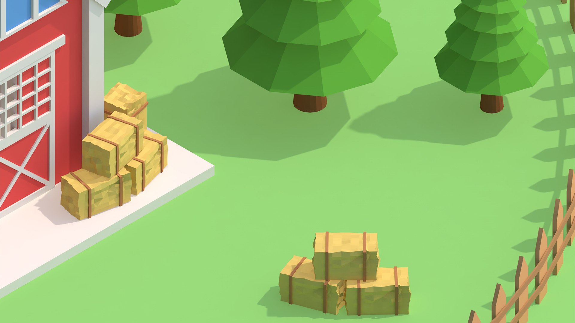 Farm And Barn Low Poly 3D Model - TurboSquid 1848388