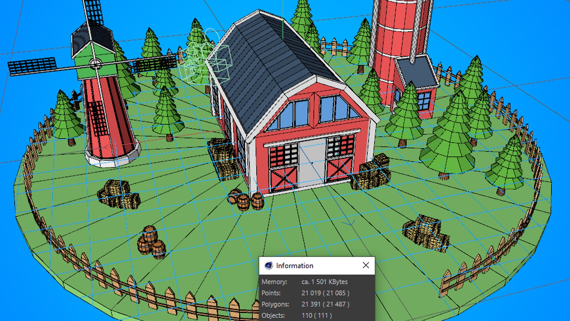 Farm And Barn Low Poly 3D Model - TurboSquid 1848388