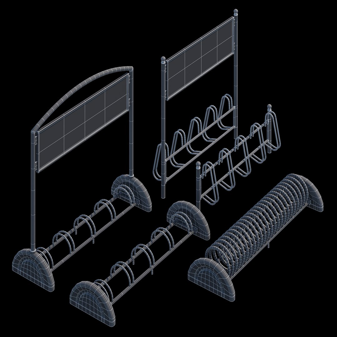 Bicycle Stands One 3D Model - TurboSquid 1764697