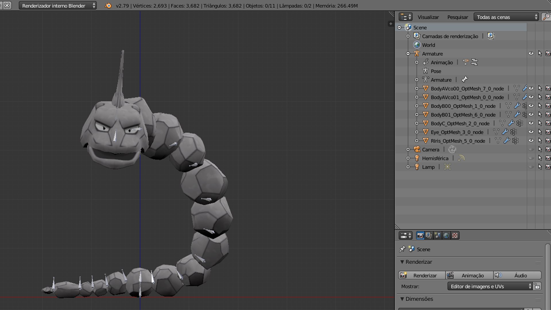3D POKEMON Onix Animated Game Already Model - TurboSquid 2318080