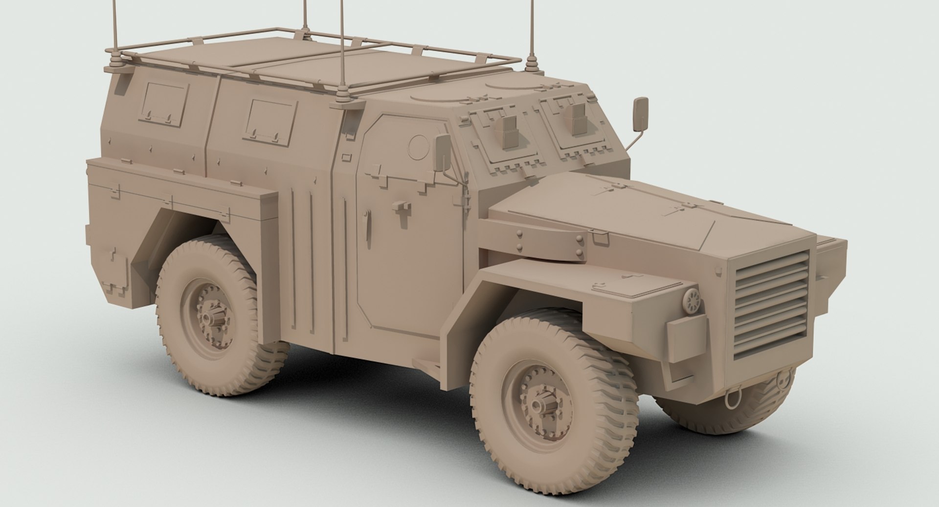British Humber Pig Armored Truck 3d Model