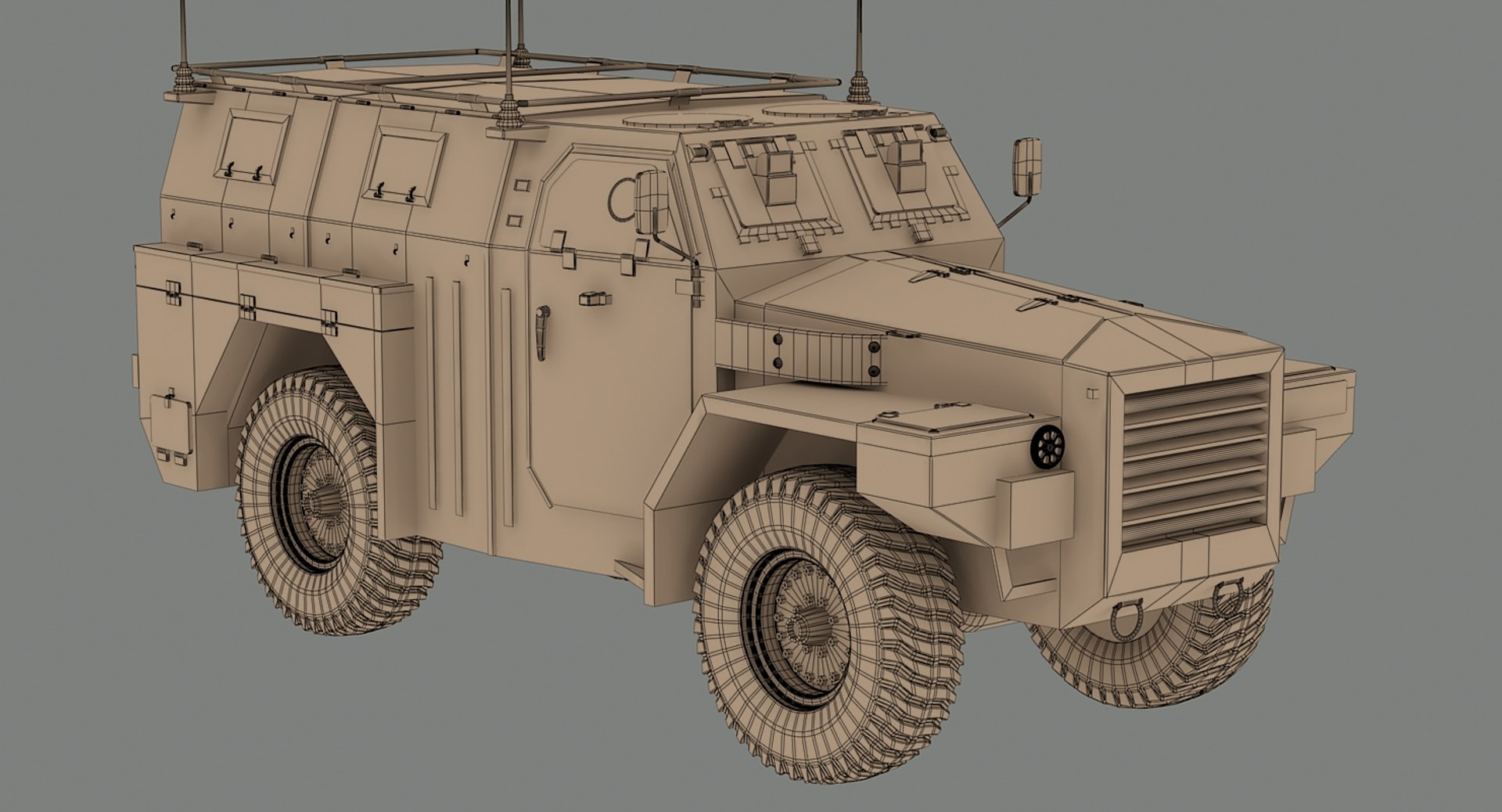 British Humber Pig Armored Truck 3d Model