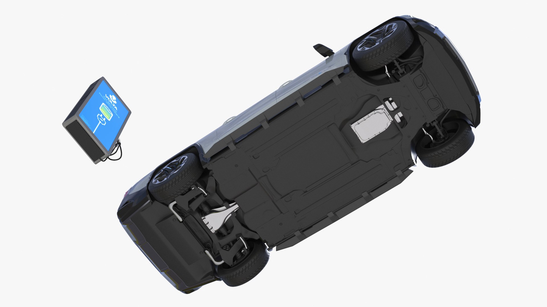 3D Chevrolet Silverado EV Gray With Volta Electric Car Charging Station ...