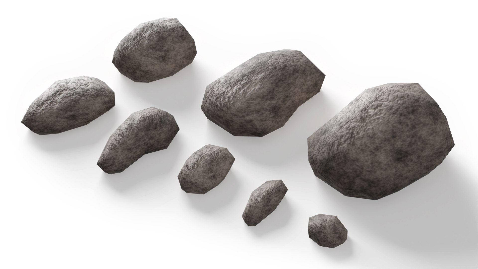 Smooth Pebbles - Rock Set model - TurboSquid 2032053