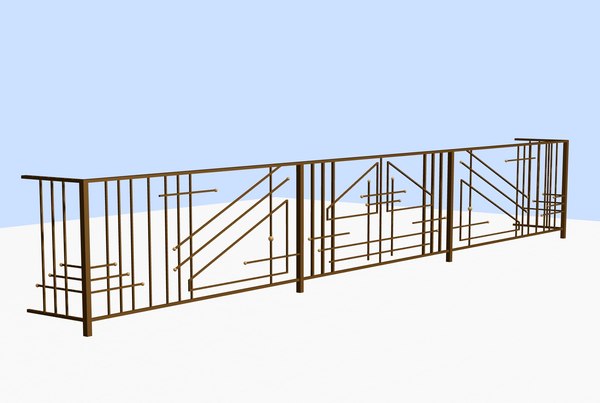 3D Iron balcony railing 3D model - TurboSquid 1905384