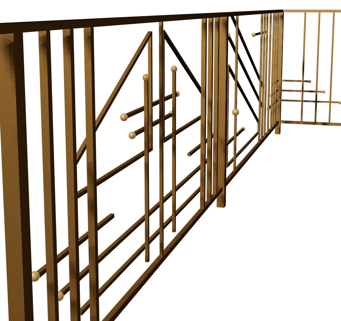 3D Iron Balcony Railing 3D Model - TurboSquid 1905384